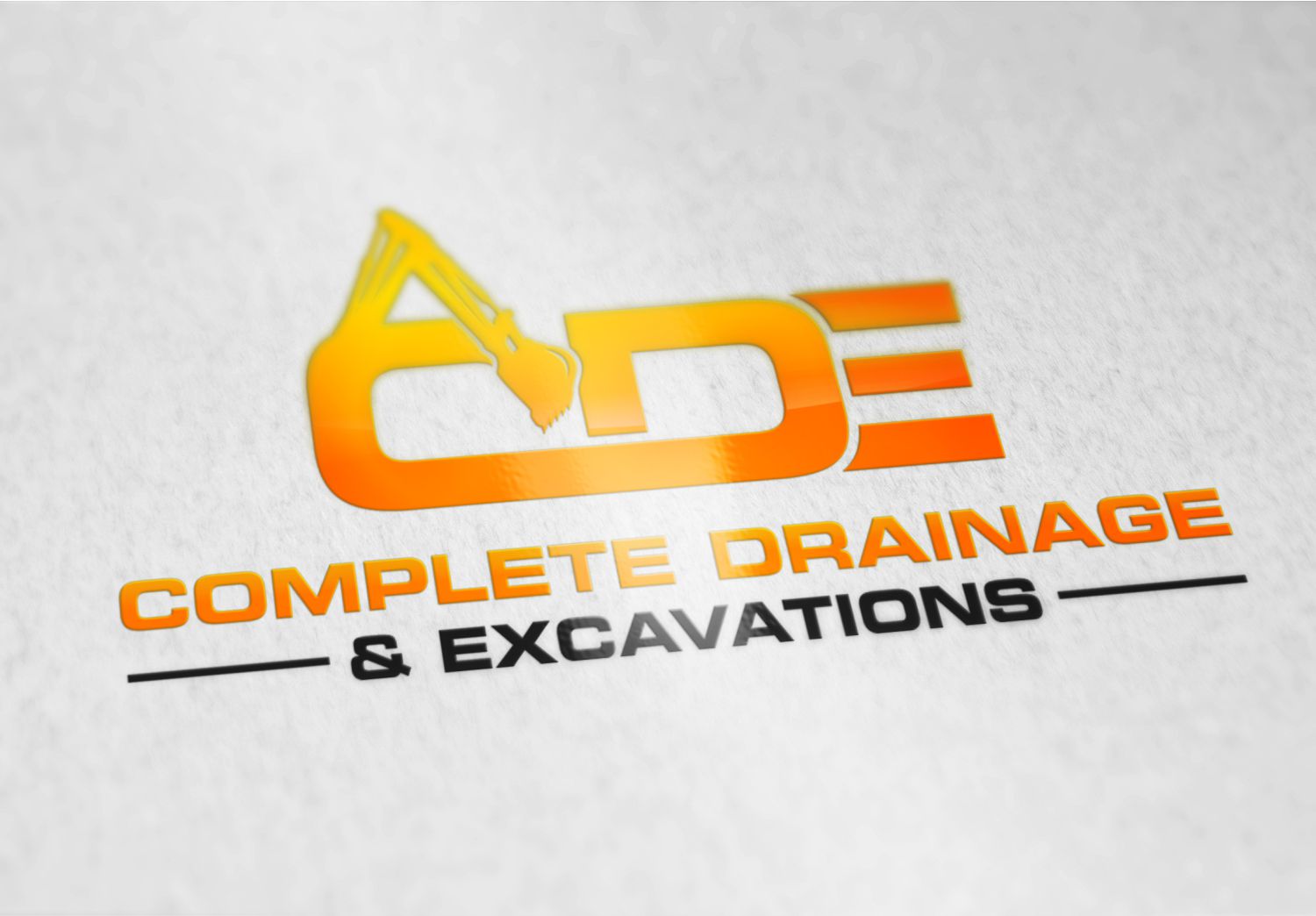 Bold, Masculine, Construction Logo Design for Complete Drainage ...