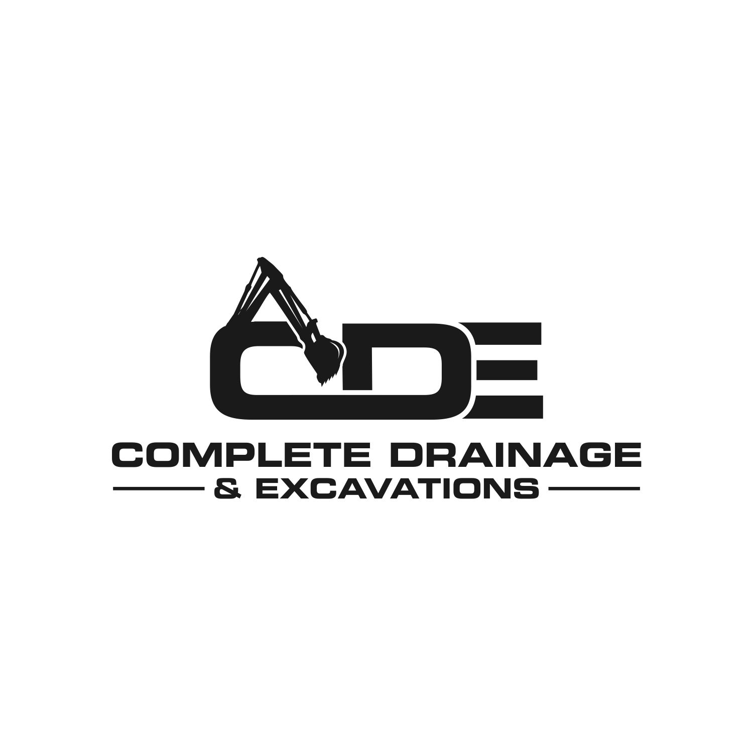 Bold, Masculine, Construction Logo Design for Complete Drainage ...