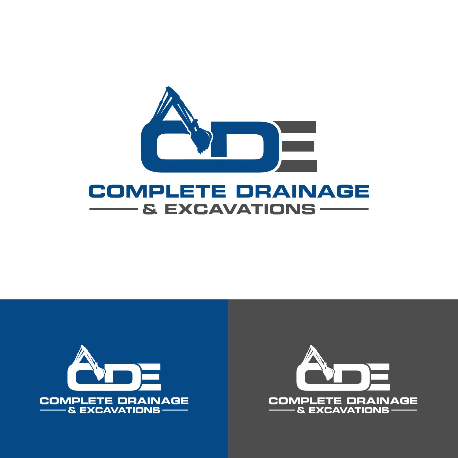 Bold, Masculine, Construction Logo Design for Complete Drainage ...