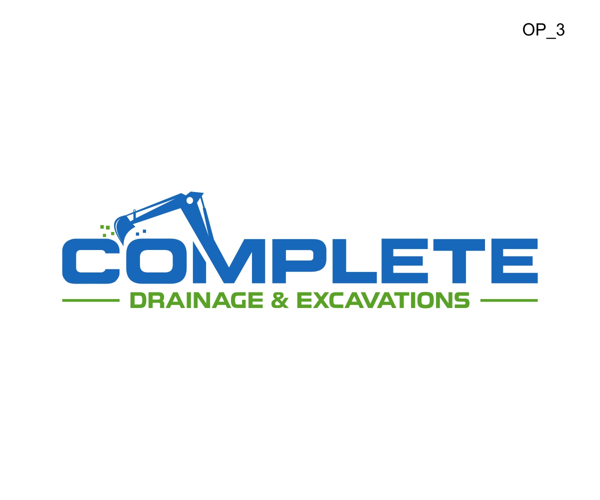 Bold, Masculine, Construction Logo Design for Complete Drainage ...