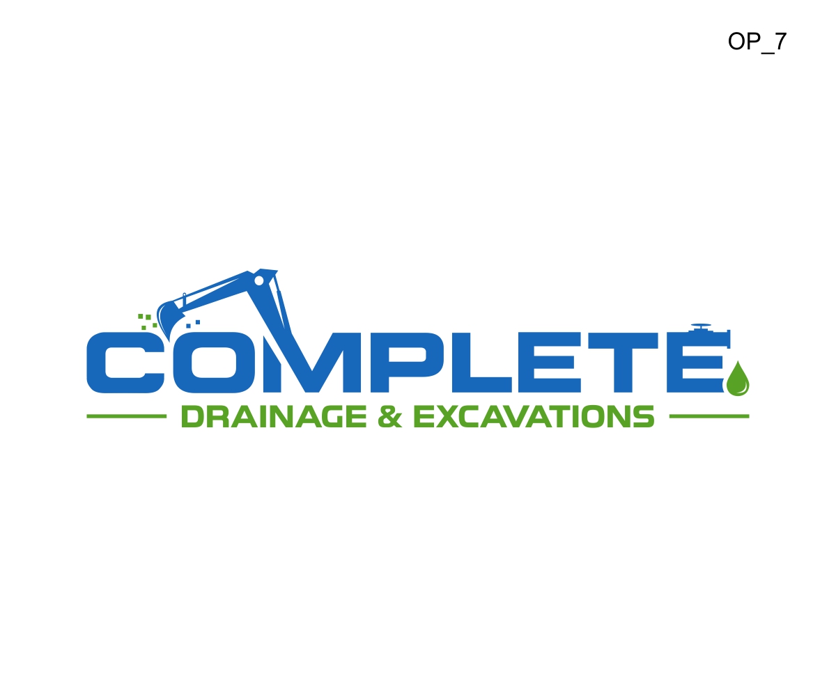 Bold, Masculine, Construction Logo Design for Complete Drainage ...