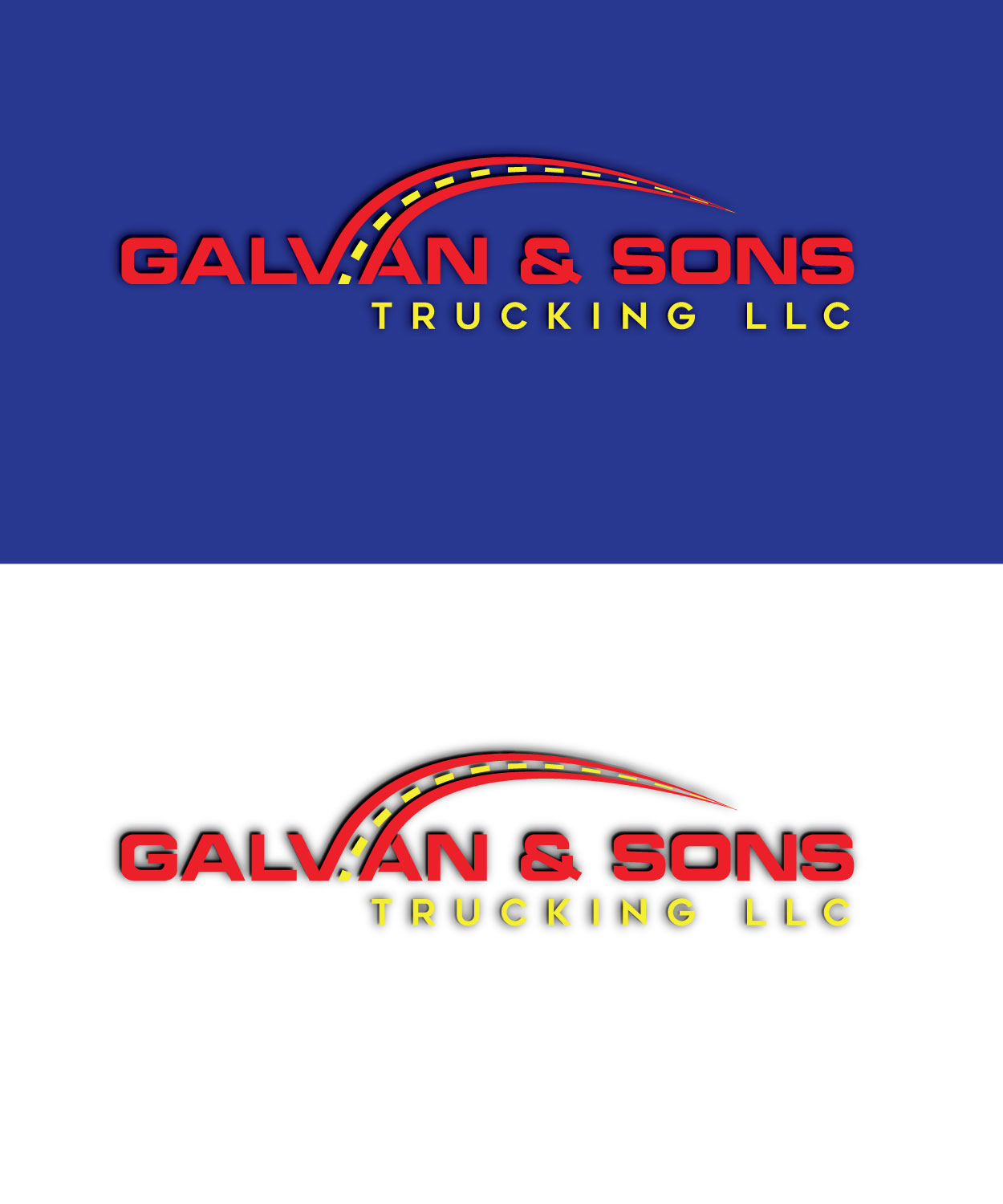 Masculine, Modern, Trucking Company Logo Design for Galvan & Sons ...