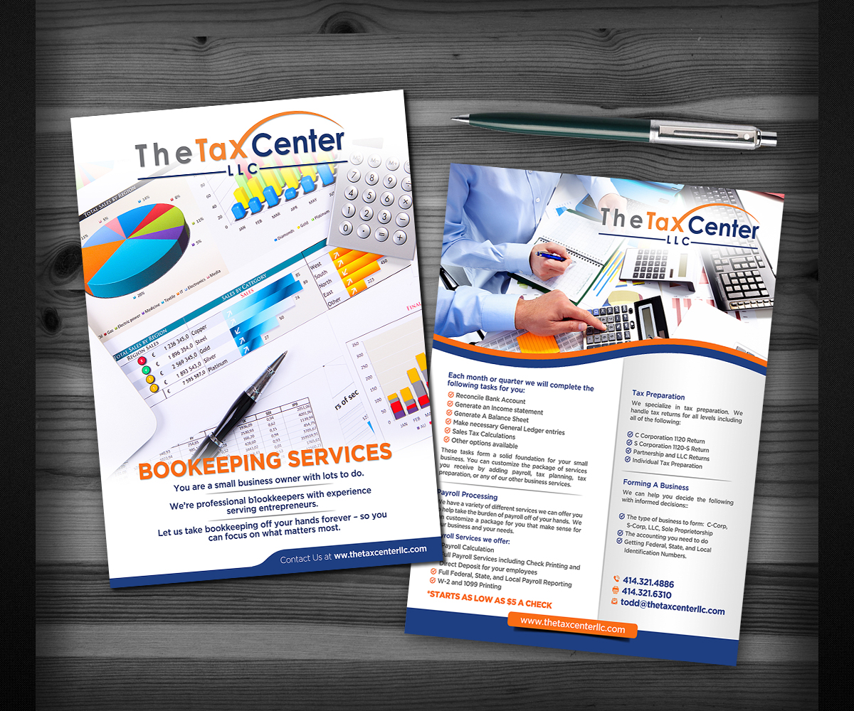 Colorful, Bold, Accounting Flyer Design for a Company by Designers Hub ...