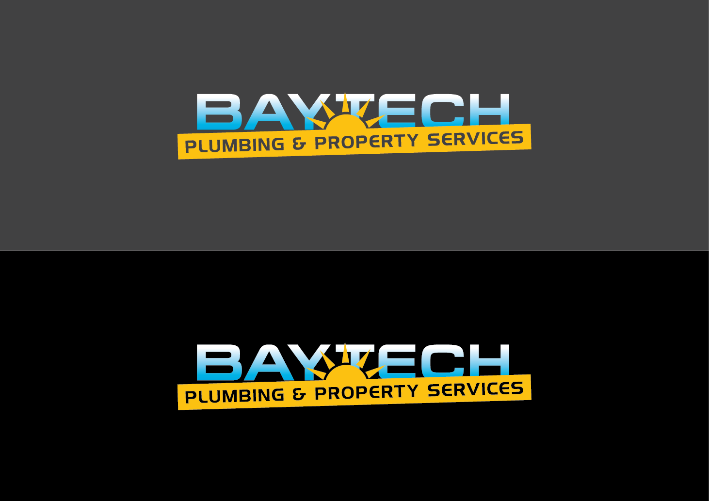 Bold, Serious, Construction Logo Design for Baytech Plumbing & Property Services by art by SUGU ...