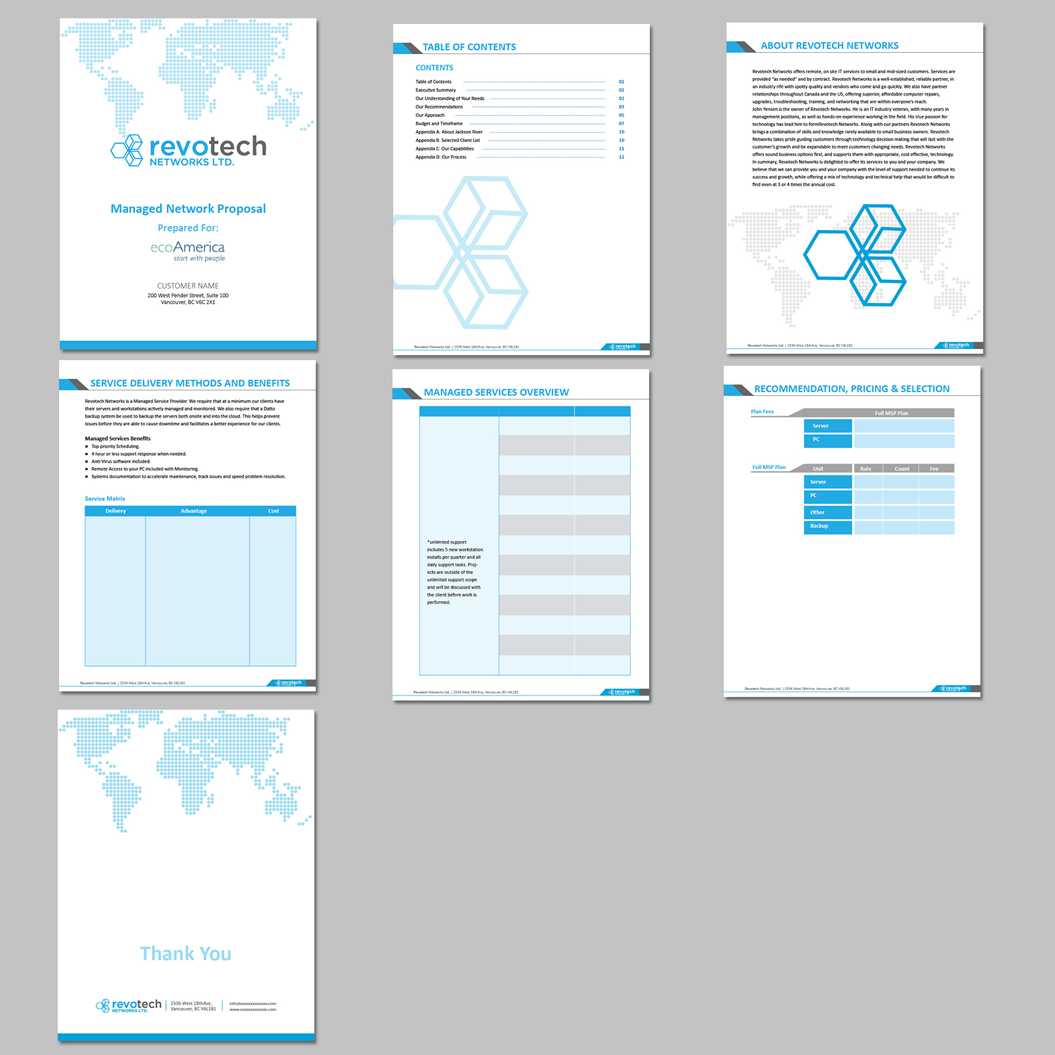 Modern, Professional, Information Technology Word Template Design for ...