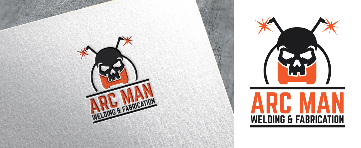 Masculine, Bold, Steel Fabrication Logo Design for ARC MAN WELDING ...