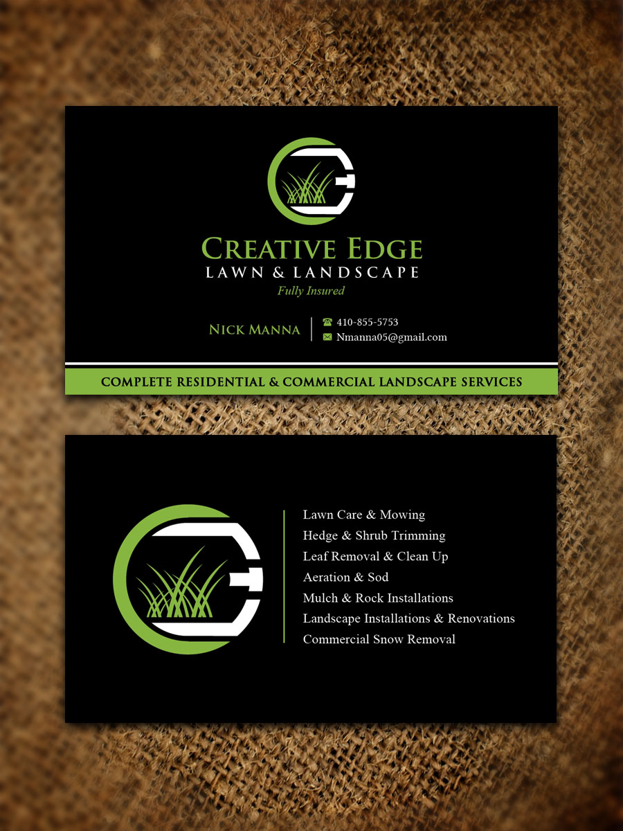 Landscaping Business Cards Examples 27 Unique Landscaping Business 