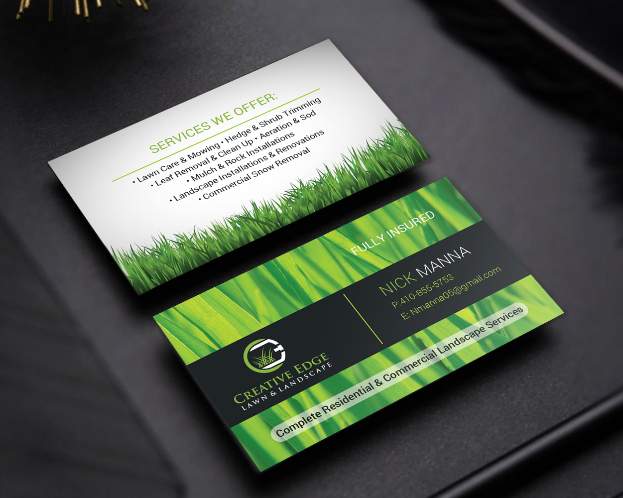 Bold Serious Landscape Business Card Design For A Company By RGraphic 