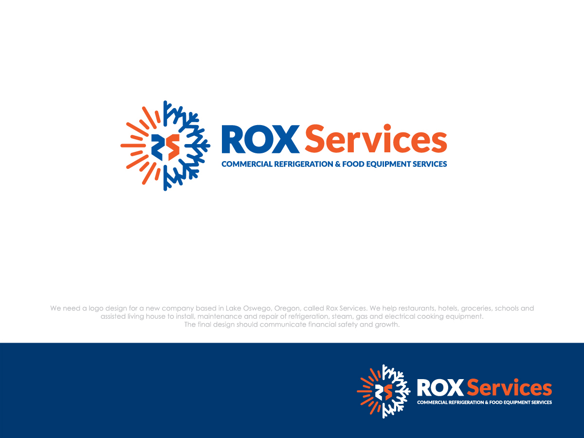 Professional, Bold, It Company Logo Design for Rox Services Commercial Refrigeration & Food ...