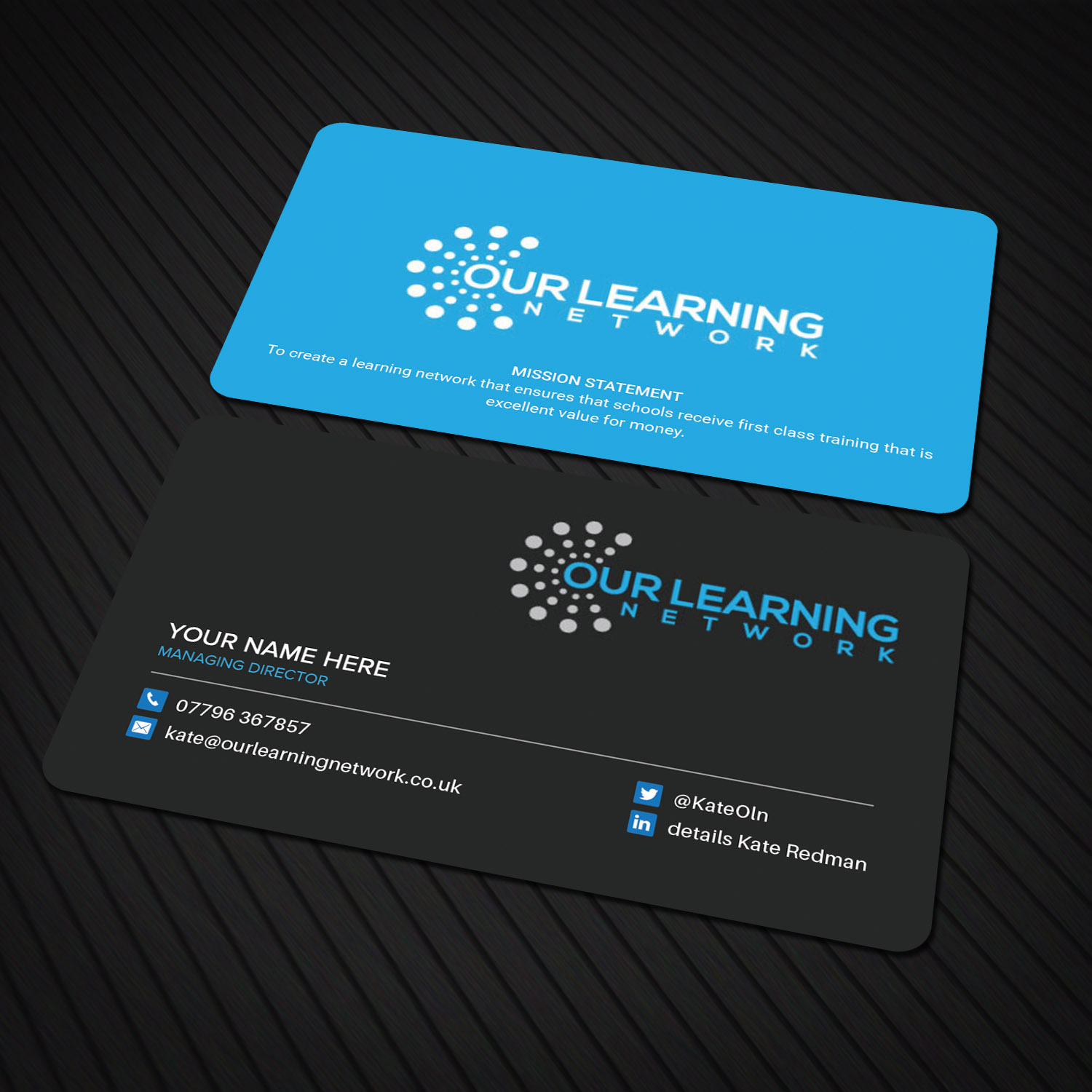 Upmarket, Bold, Education Business Card Design for a Company by ...