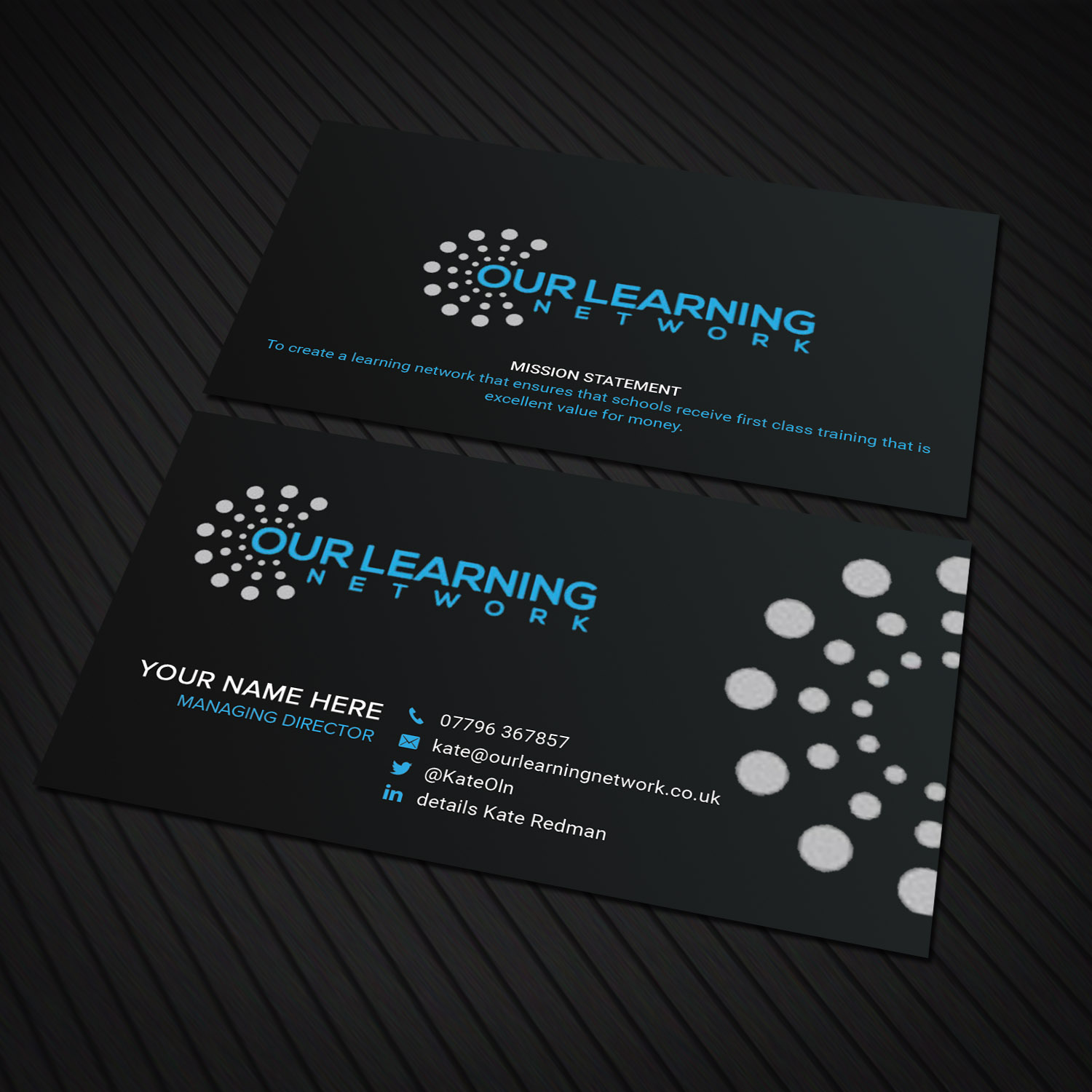 Upmarket, Bold, Education Business Card Design for a Company by ...