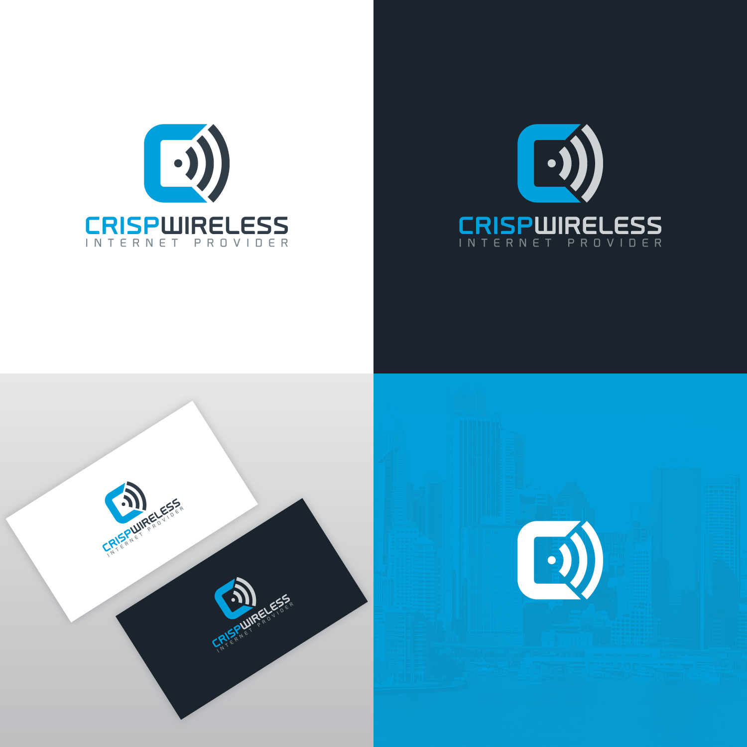 Bold, Serious, Telecommunications Logo Design for Crisp Wireless by ds ...