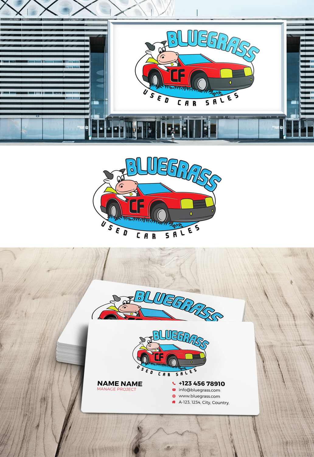 Professional, Serious, Car Dealer Logo Design for Bluegrass CF USED Car ...