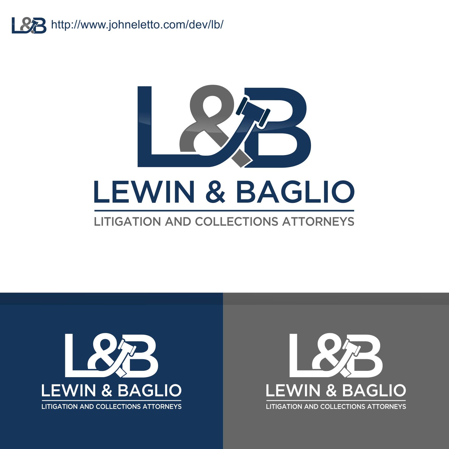 Professional, Serious, Law Firm Logo Design for Lewin & Baglio ...