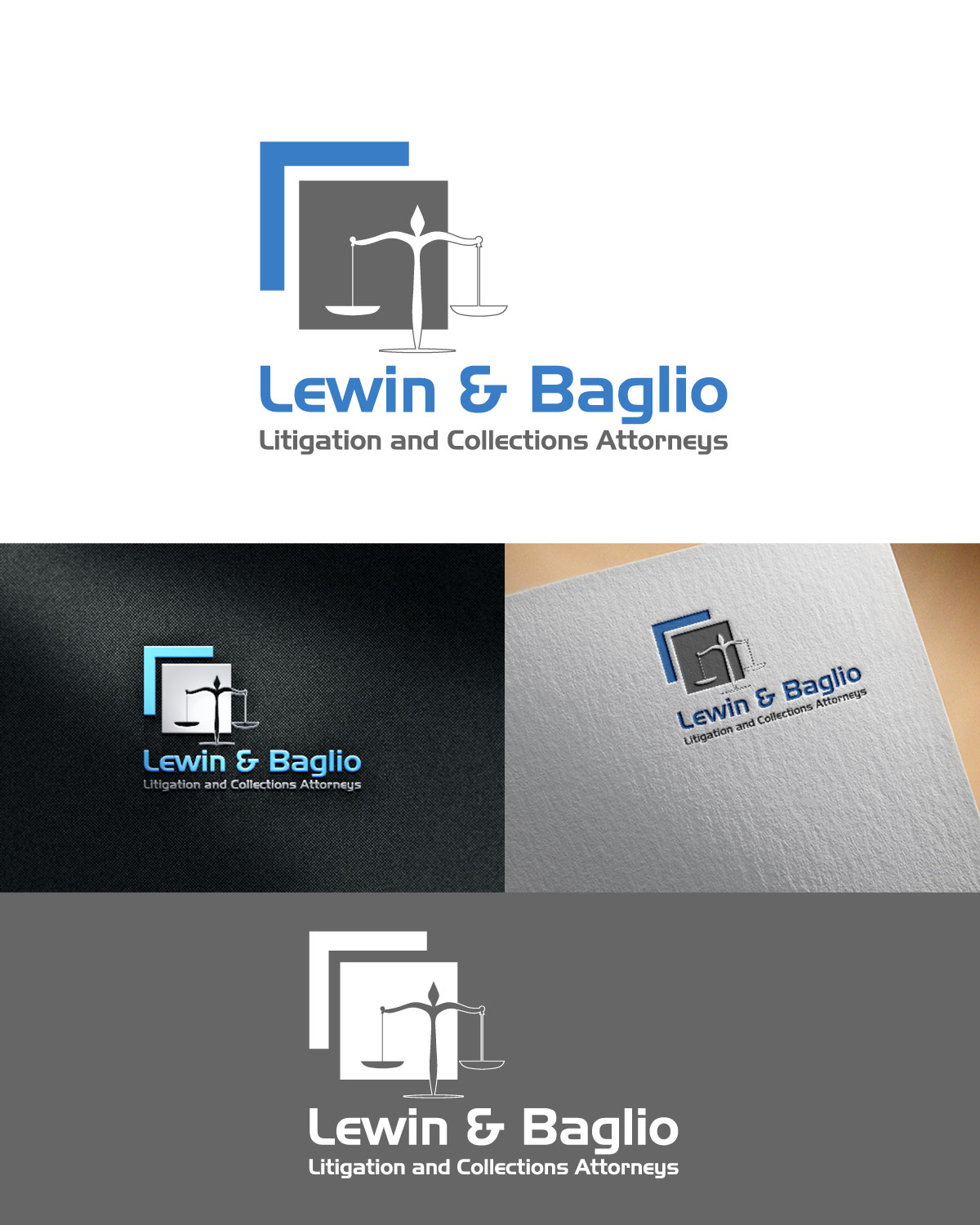 Professional, Serious, Law Firm Logo Design for Lewin & Baglio ...