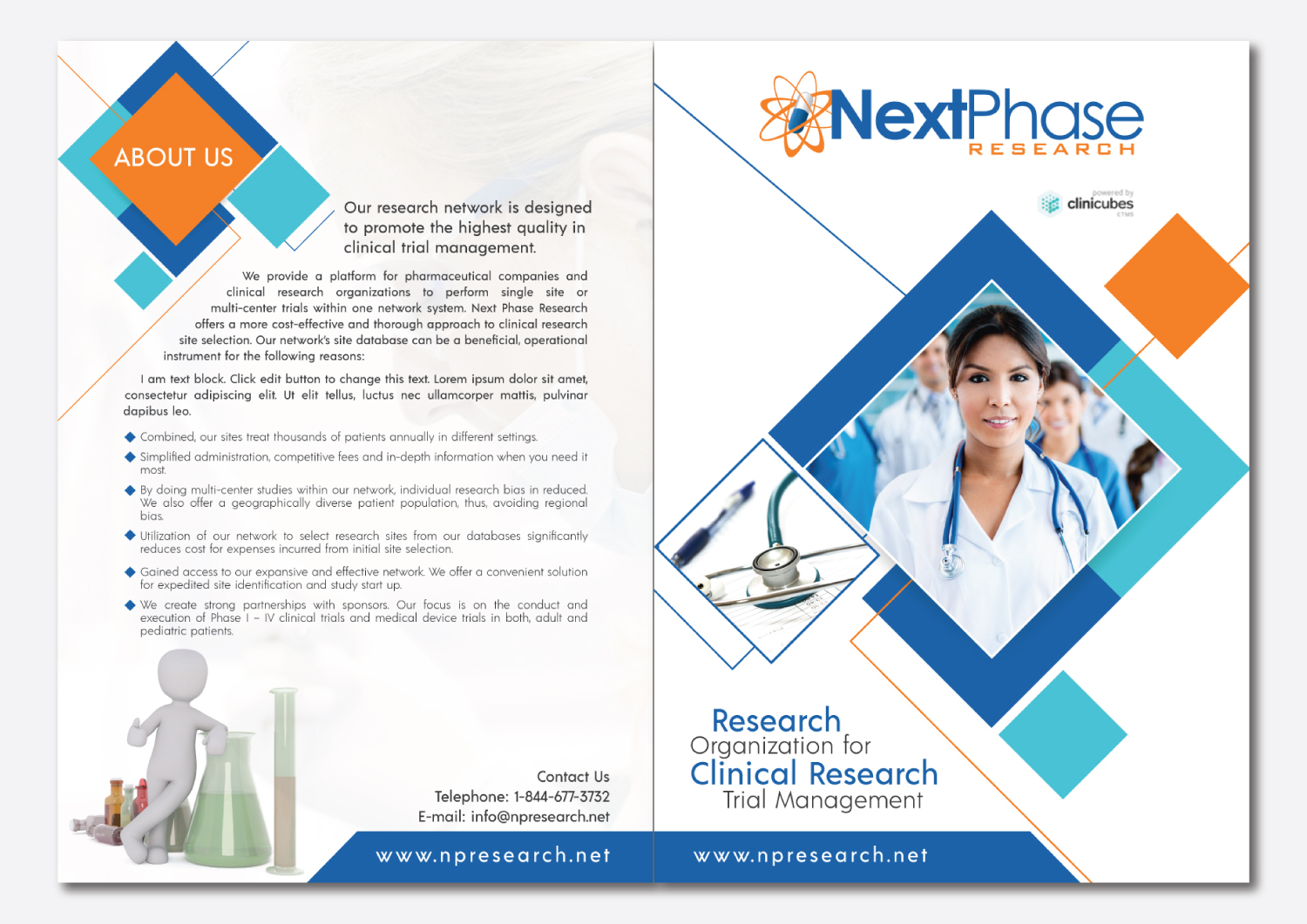 Modern, Bold, Pharmaceutical Brochure Design for Next Phase Research by ...
