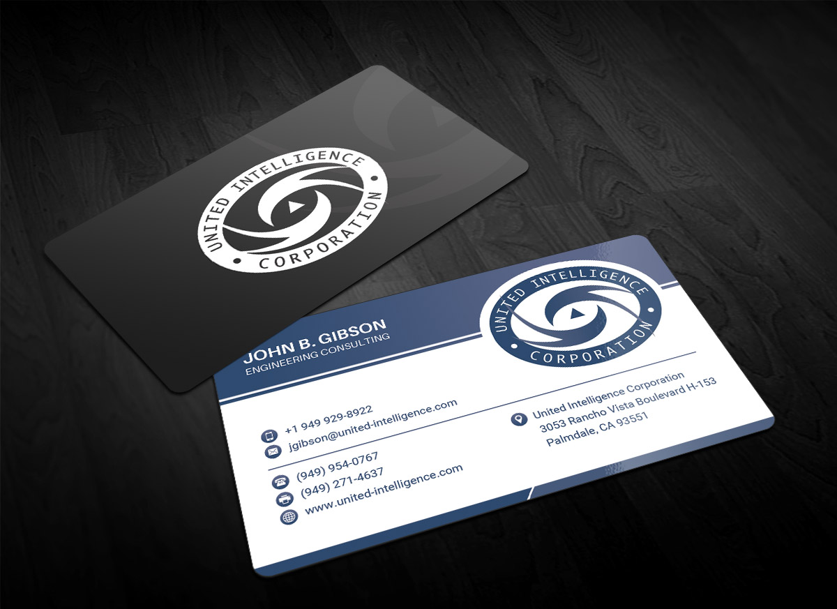 Business Business Card Design for United Intelligence Corporation by ...