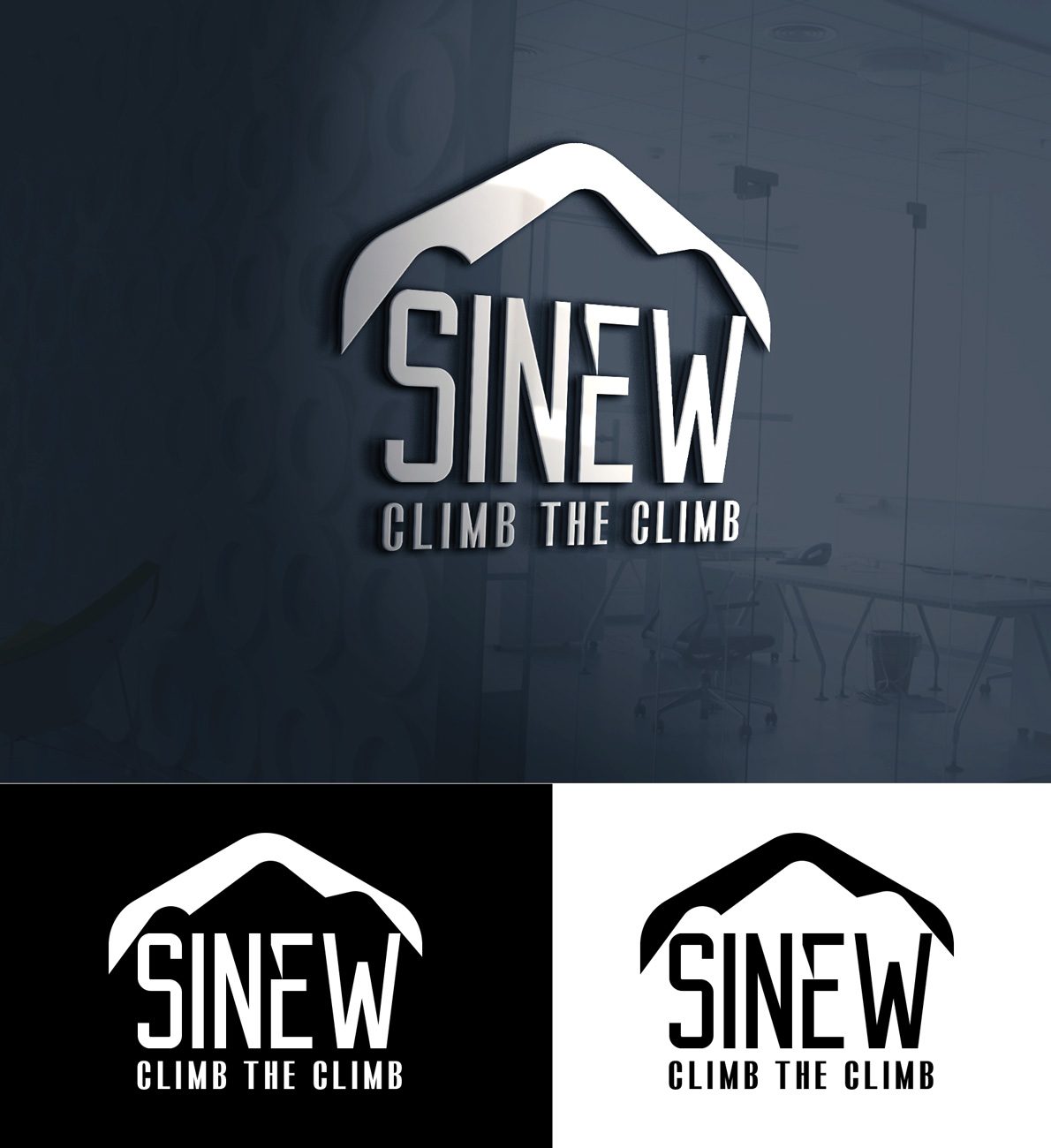 Modern, Masculine, Fitness Logo Design for Sinew, slogan: climb the ...