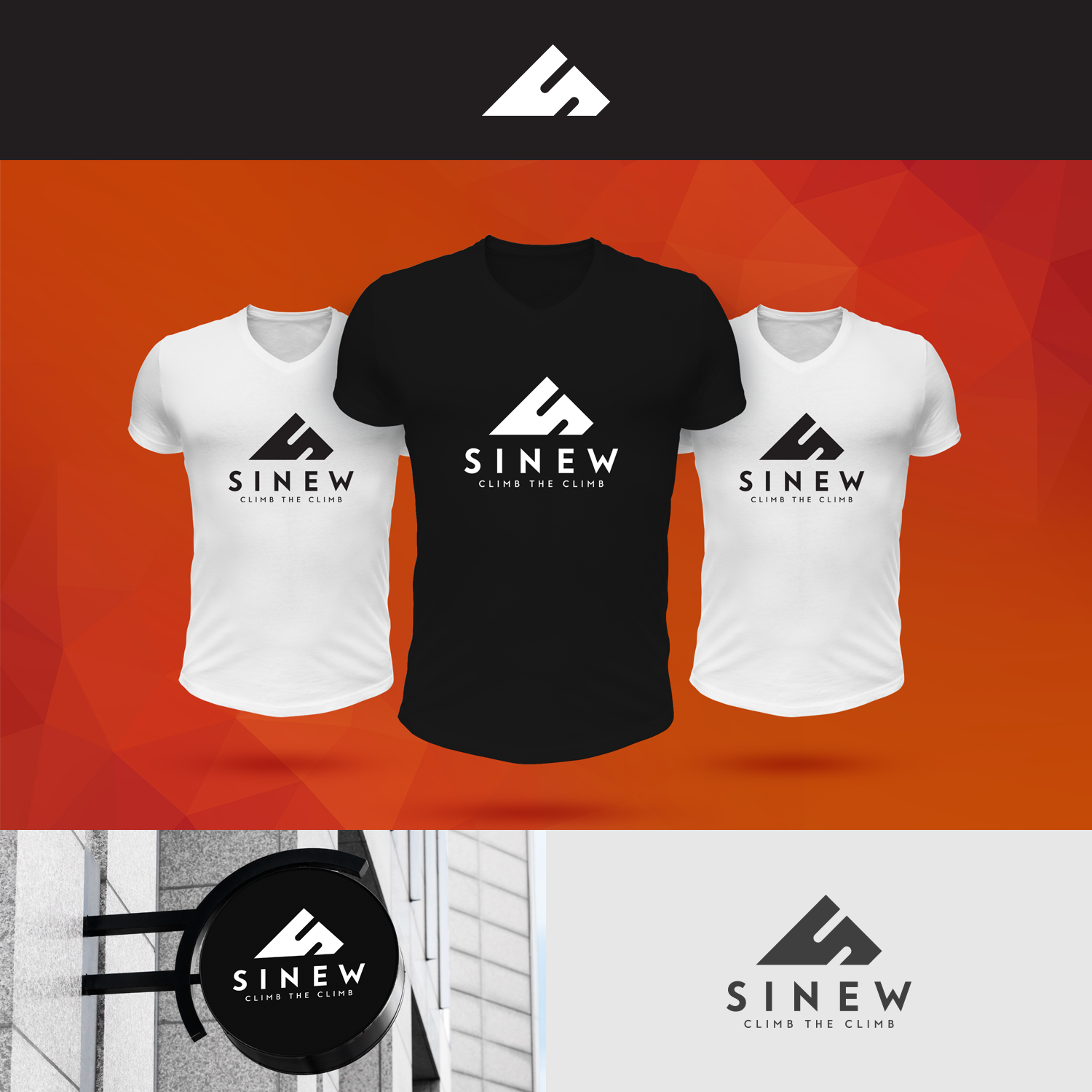 Modern, Masculine, Fitness Logo Design for Sinew, slogan: climb the ...