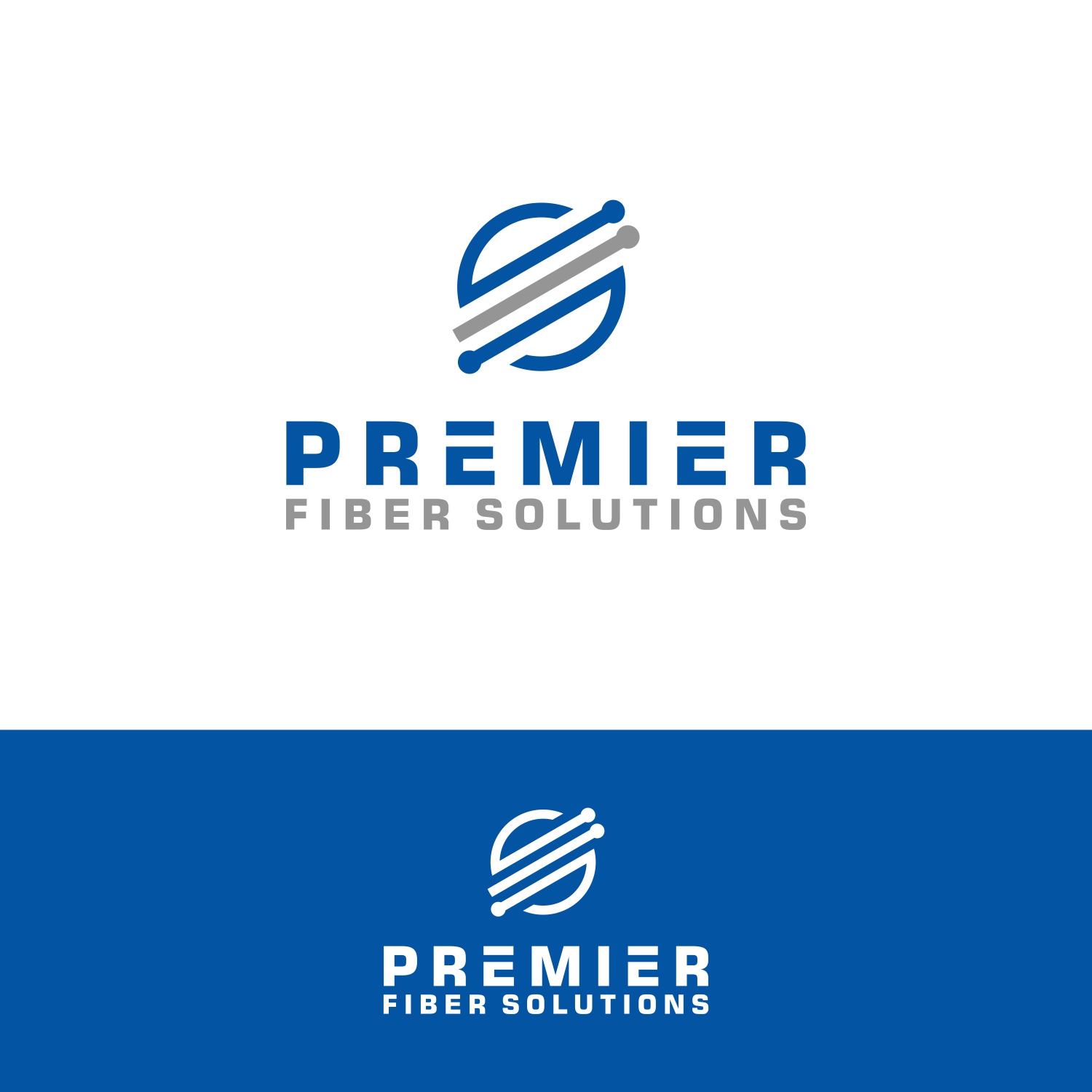 Masculine, Bold, Telecommunications Logo Design for Premier Fiber ...