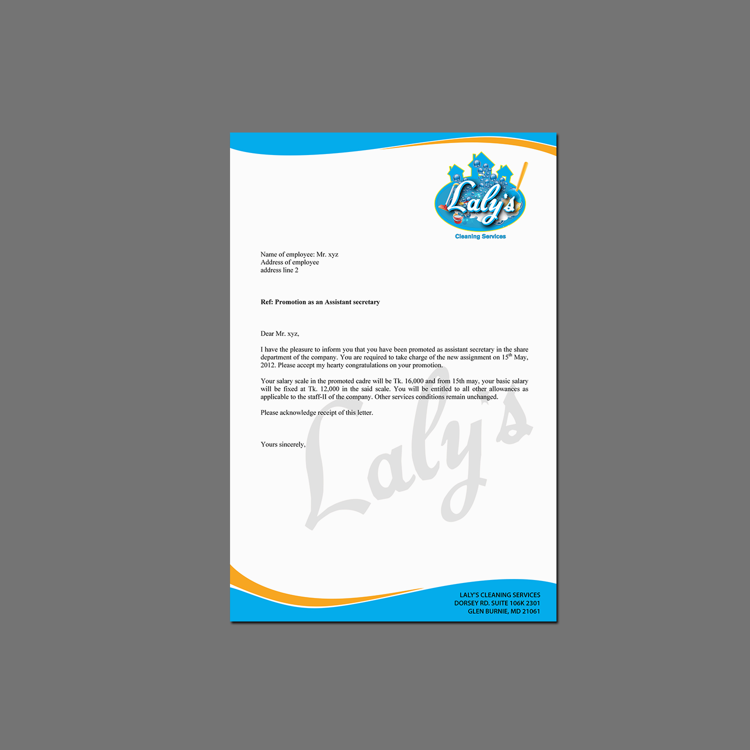 Elegant, Playful, House Cleaning Letterhead Design for a Company by ...