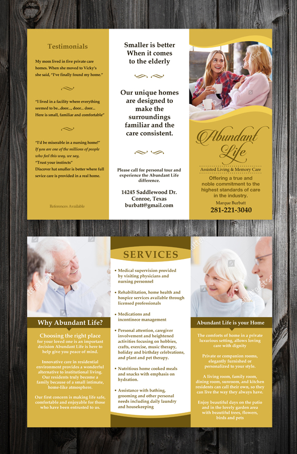 Elegant, Personable, Environment Flyer Design for Abundant Life ...