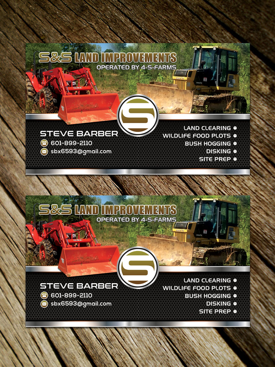 Masculine, Bold, Business Business Card Design for S&S Land ...