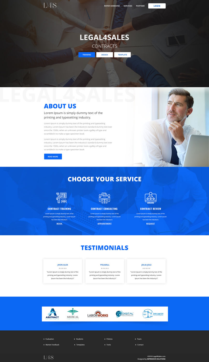 Professional, Conservative, Legal Web Design for a Company by ...