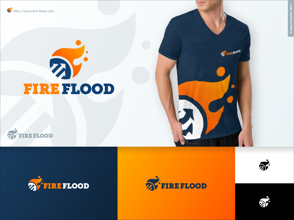 Elegant, Playful Logo Design for Fire & Flood by Raoul Camion | Design ...