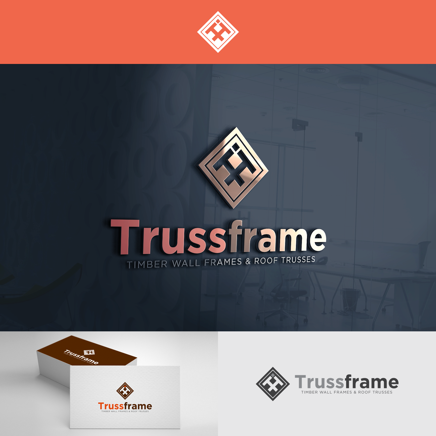 Modern, Professional, Building Logo Design for Trussframe by Paperfox ...