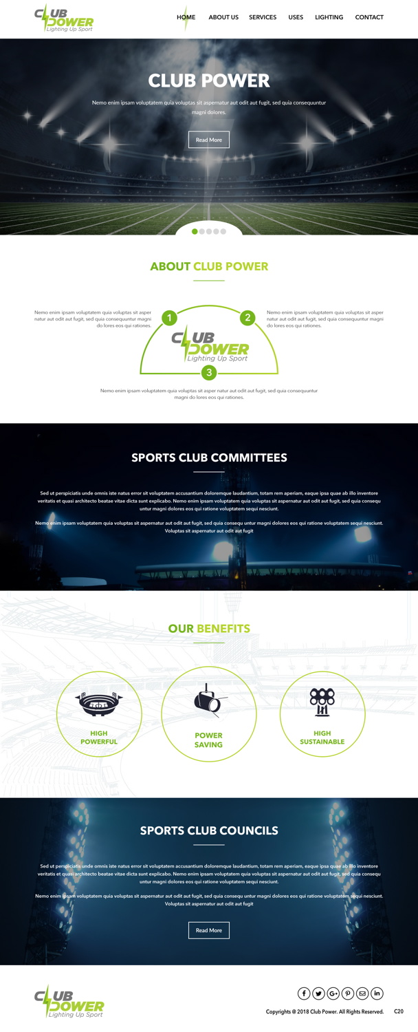 Bold, Modern Web Design for Club Power by pb | Design #18405285