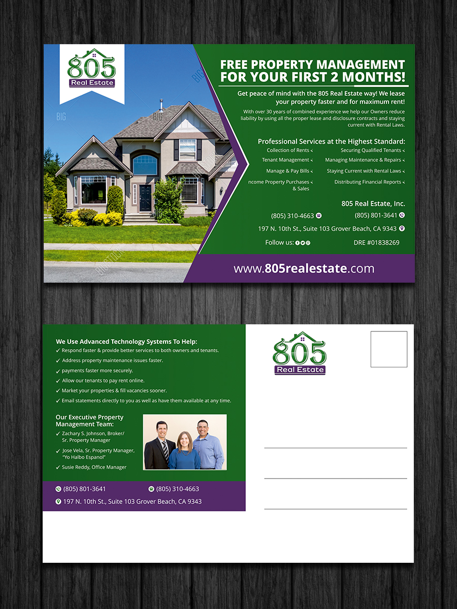 Serious, Professional, Property Management Postcard Design for a ...
