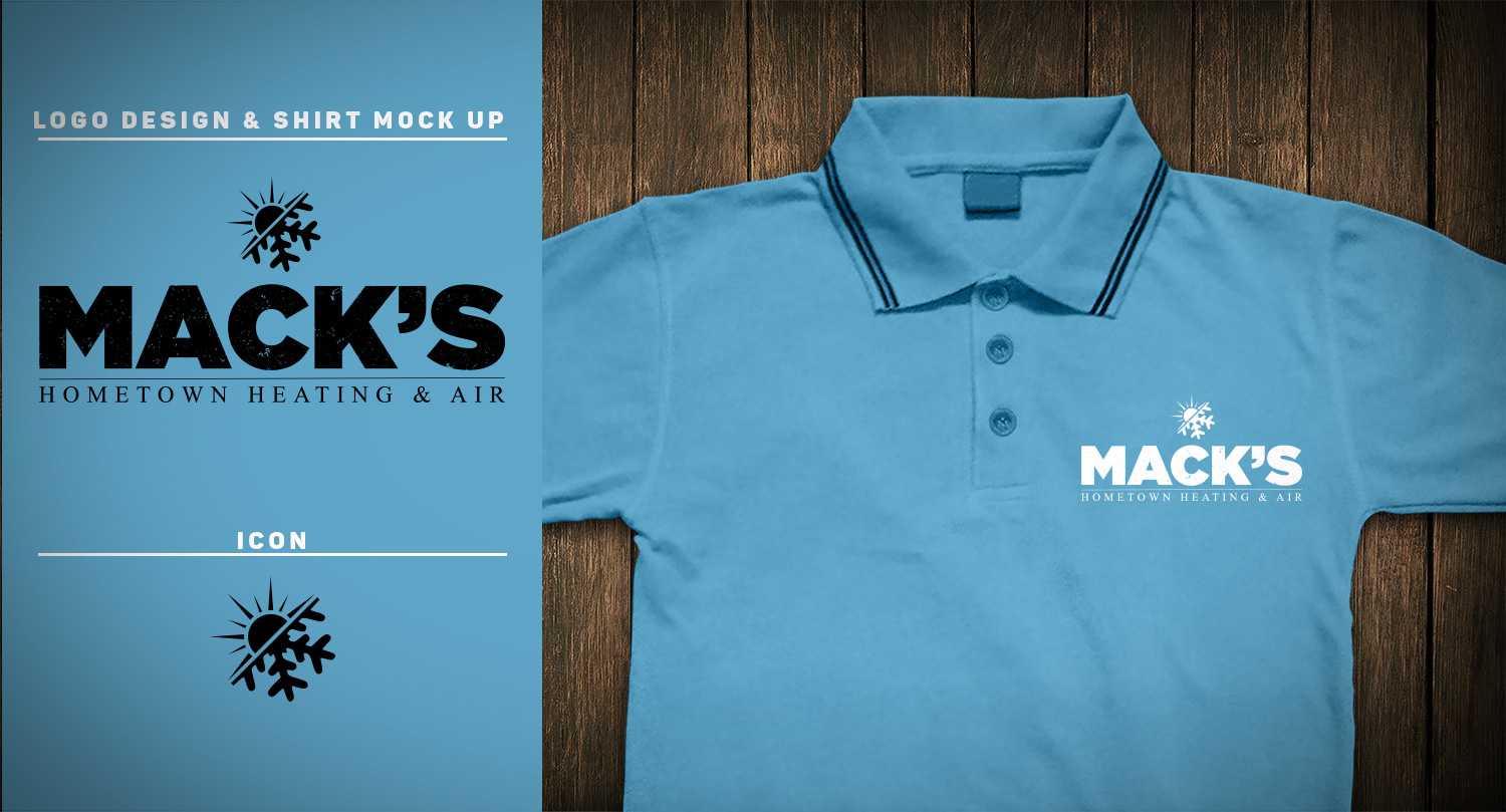 Modern, Masculine T-shirt Design for Mack's Hometown Heating & Air by ...