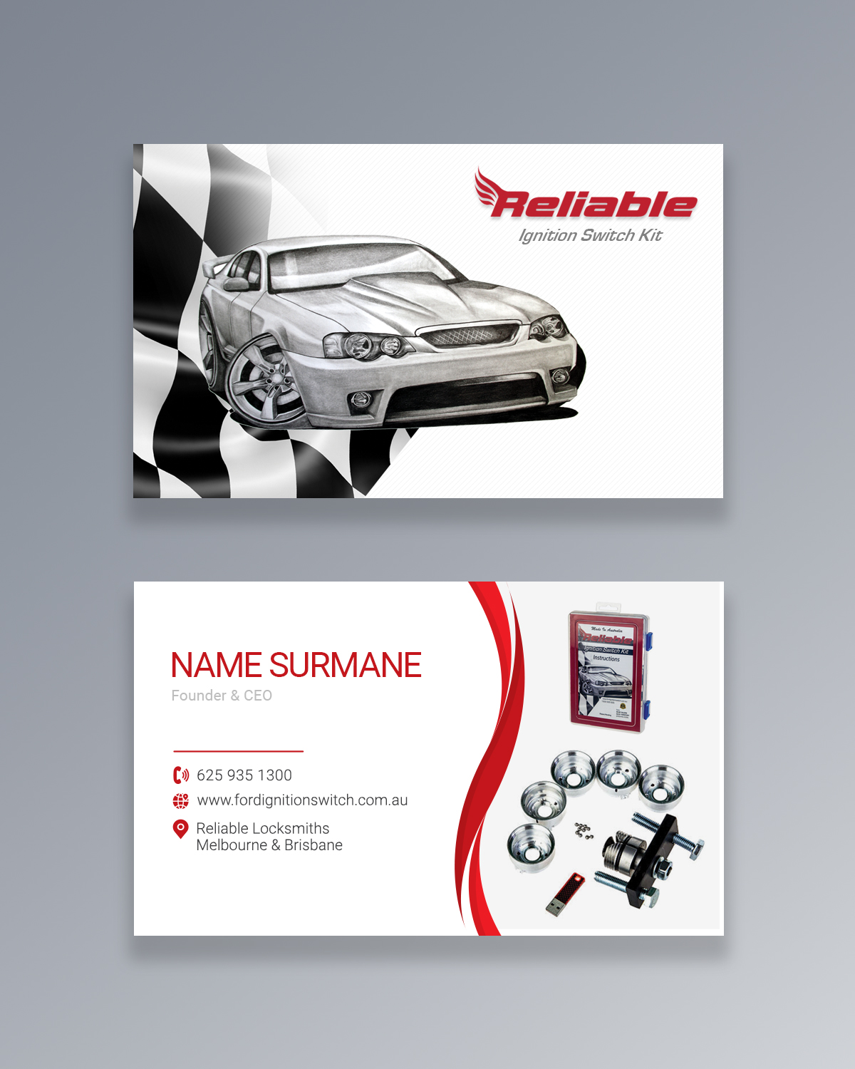 Modern, Professional, Automotive Part Business Card Design for reliable ...