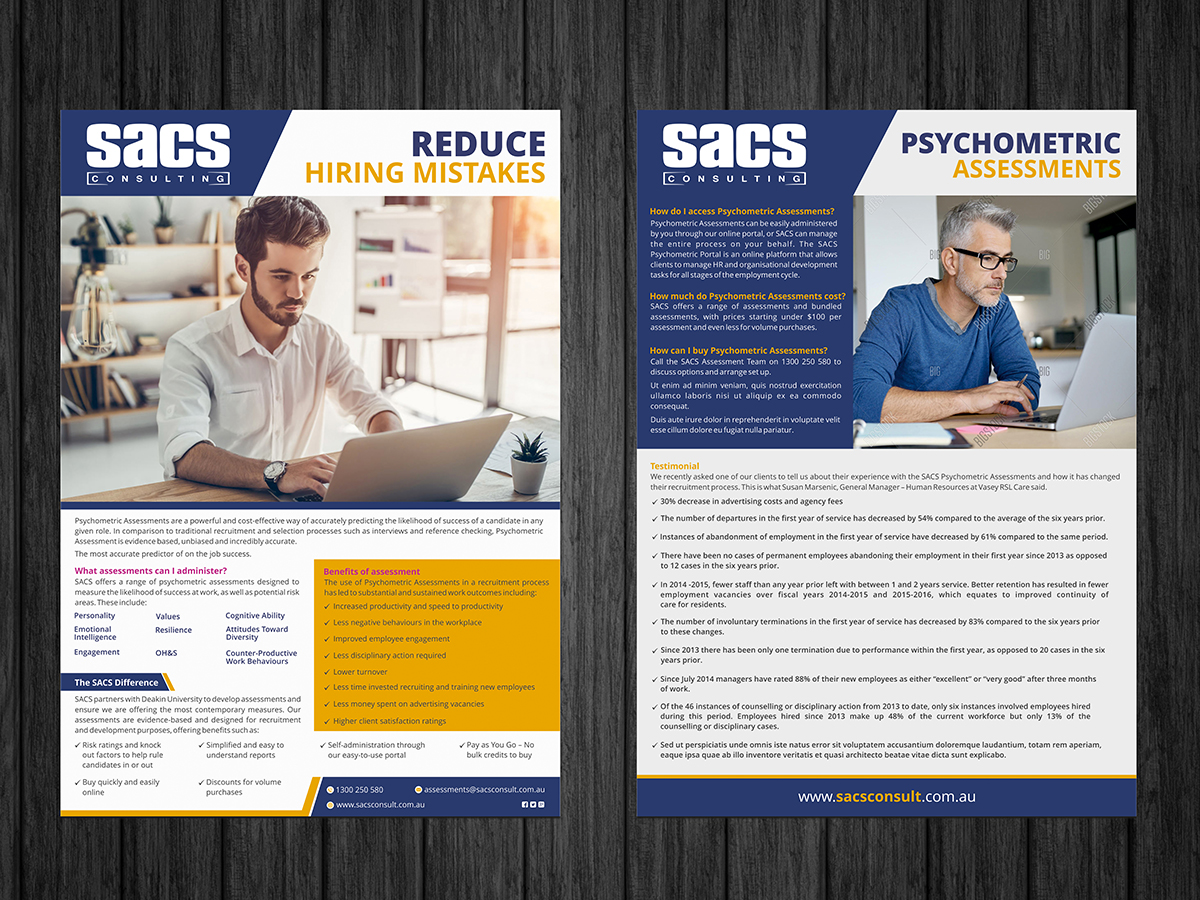 Upmarket, Serious Flyer Design for SACS Consulting by ESolz ...