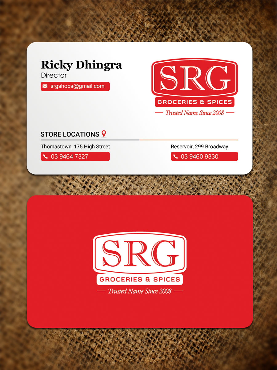 Elegant, Playful, Grocery Store Business Card Design for a Company by ...