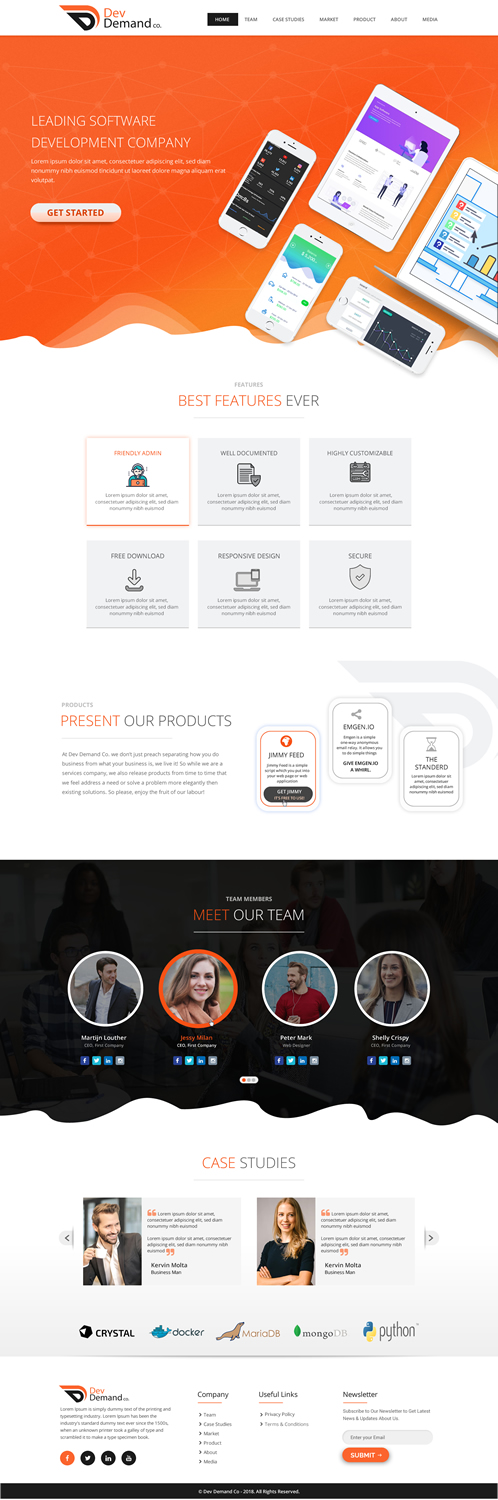 Elegant, Serious, Software Development Web Design for a Company by Sbss ...