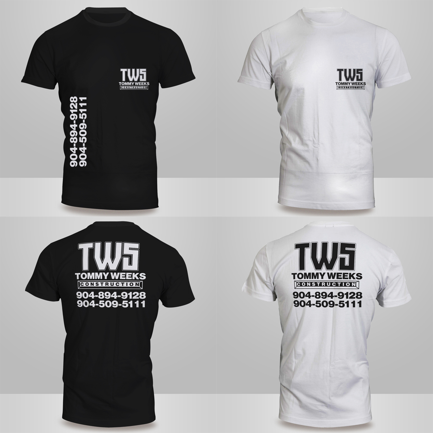 Moderno Masculino Construction Company Dise o De Camiseta For Tommy 