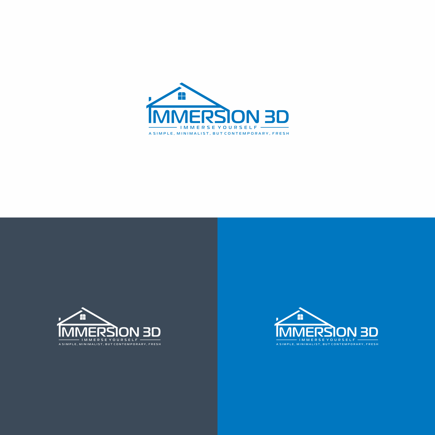 Elegant, Modern Logo Design for Immersion 3D with a tag line: "immerse ...