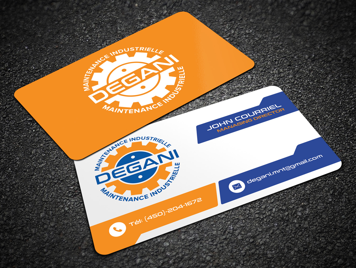 Masculine, Upmarket, Manufacturing Business Card Design for a Company ...