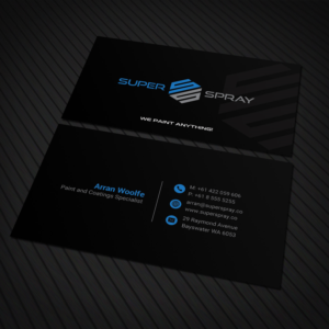 Business card design for industrial spray painting - startup business ...