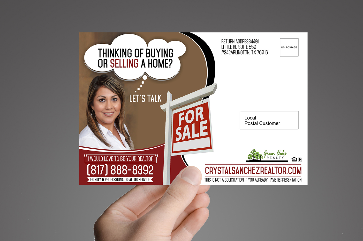 Bold, Serious, Real Estate Agent Postcard Design for a Company by ESolz ...