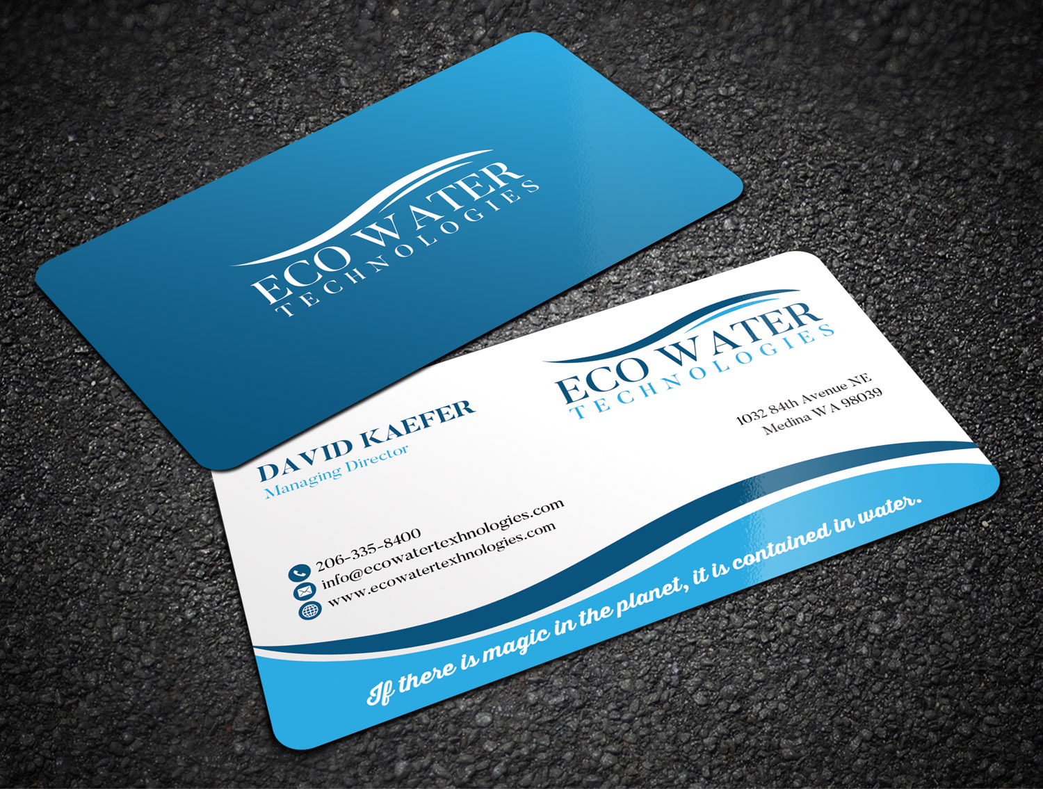 Professional, Masculine, Water Treatment Business Card Design for ECO ...