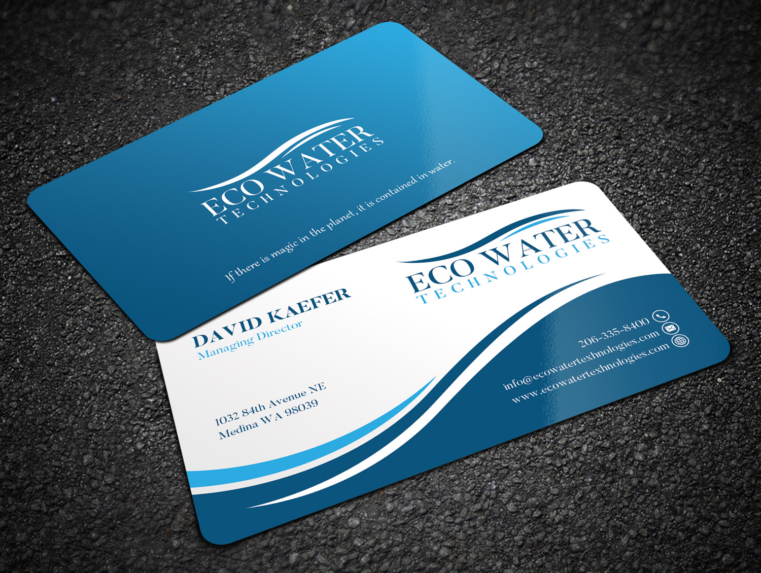 Professional, Masculine, Water Treatment Business Card Design for ECO ...