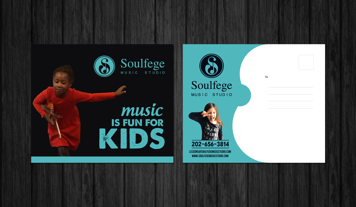 Playful, Bold Business Card Design for Soulfege Music Studio LLC by ...