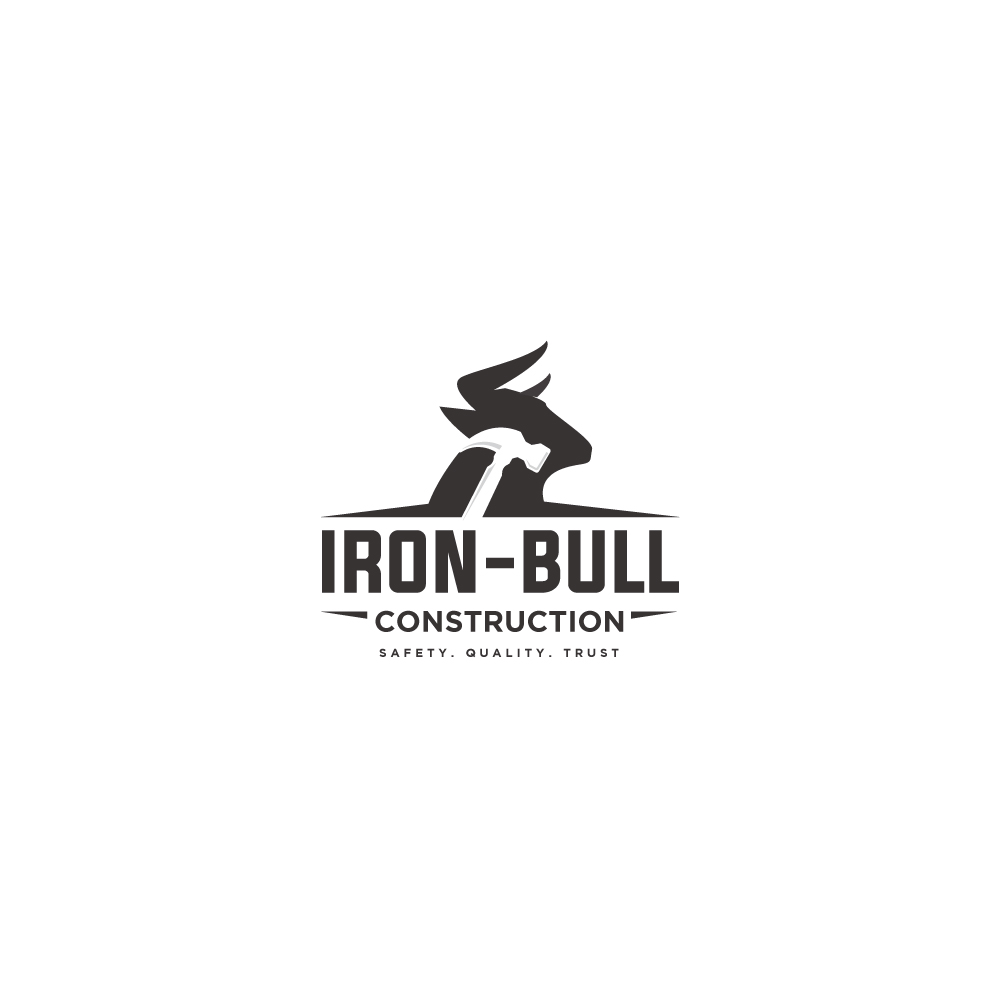 Bold, Playful Logo Design for Iron-Bull Construction safety, quality ...