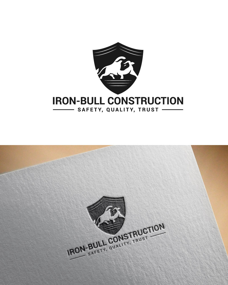 Bold, Playful Logo Design for Iron-Bull Construction safety, quality ...