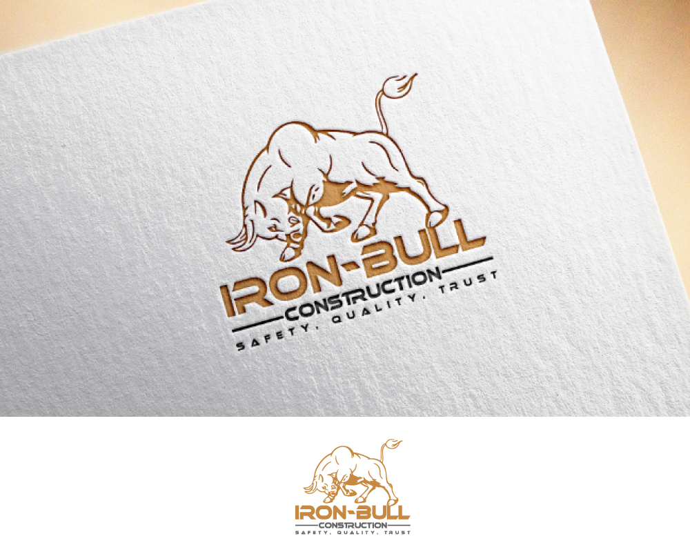 Bold, Playful Logo Design for Iron-Bull Construction safety, quality ...
