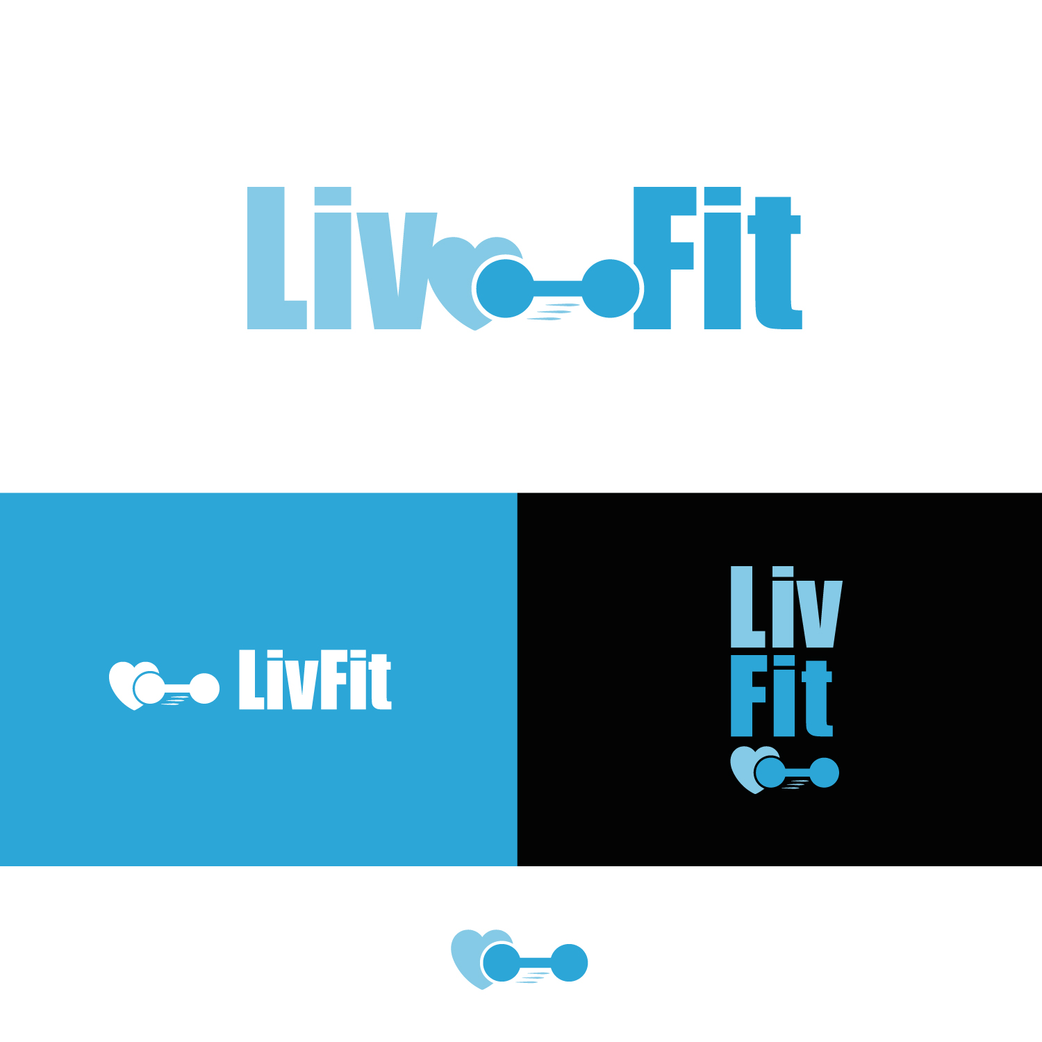 Elegant, Feminine, Fitness Logo Design for LivFit by Marianna K ...