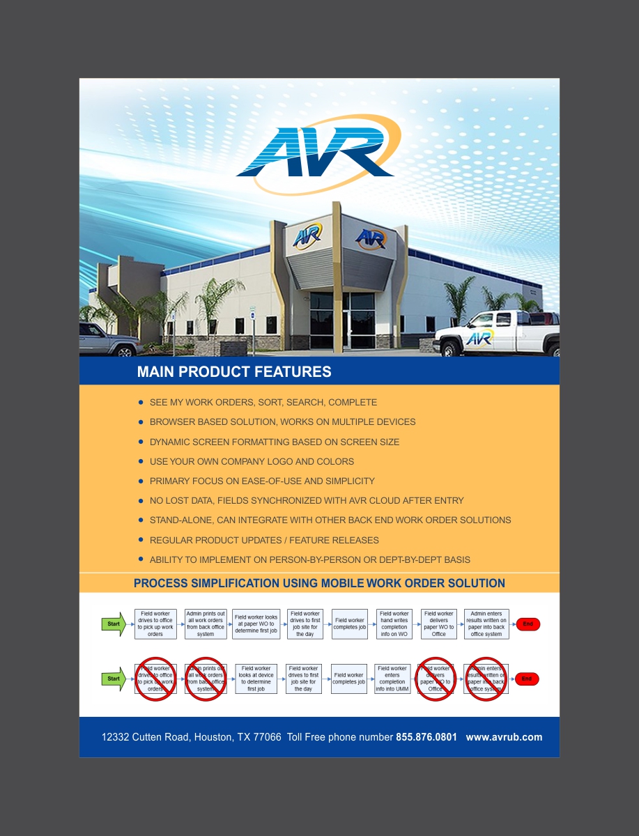 Modern, Serious, Utility Flyer Design for AVR, Inc. by cb1318 | Design ...